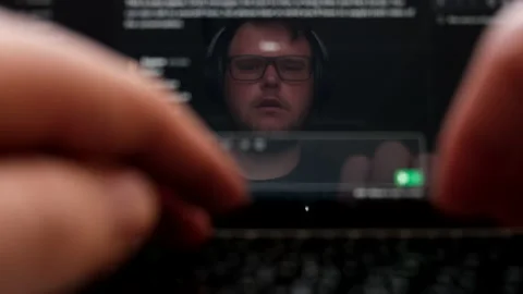 Screen Reflection Face Stock Footage ~ Royalty Free Stock Videos | Pond5