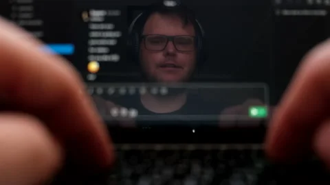 Screen Reflection Face Stock Footage ~ Royalty Free Stock Videos | Pond5