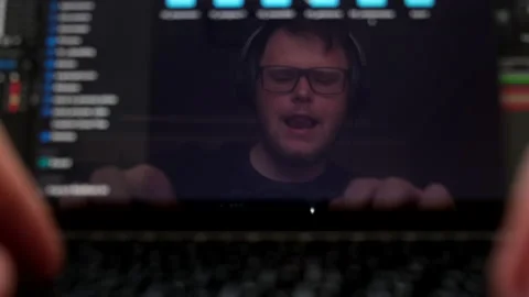 Screen Reflection Face Stock Footage ~ Royalty Free Stock Videos | Pond5