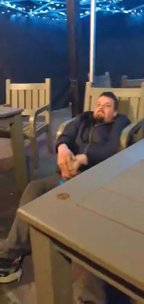 Man Falls Through Broken Chair, St Helen... | Stock Video | Pond5