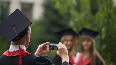 Graduation Caps In Air Stock Video Footage | Royalty Free Graduation ...