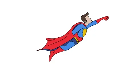 man flying Sketch and 2d animation, cart... | Stock Video | Pond5