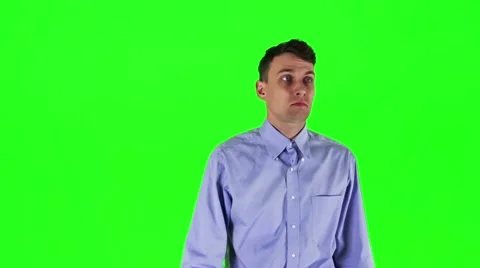 Man in front of a green screen with vari... | Stock Video | Pond5