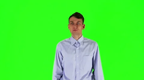 Man in front of a green screen with vari... | Stock Video | Pond5