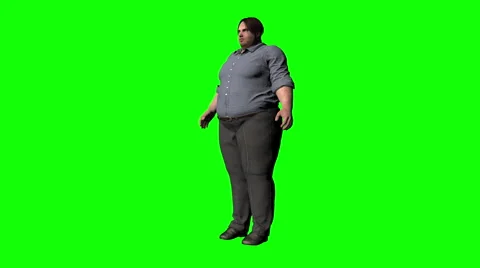 Man getting fat Time Lapse Green Screen ... | Stock Video | Pond5