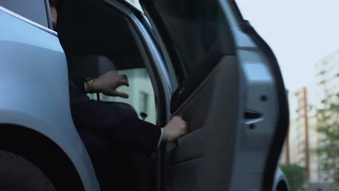 Businessman Getting Out Of Car Stock Footage ~ Royalty Free Stock ...