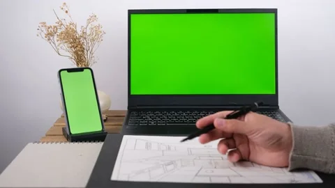 man green screen working | Stock Video | Pond5