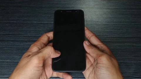 man hand hold, touch, swipe black smartp... | Stock Video | Pond5