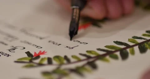 Man hand writing a love letter with call... | Stock Video | Pond5