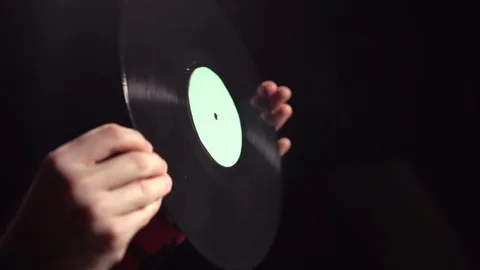 Man hands flip over vinyl record and put... | Stock Video | Pond5