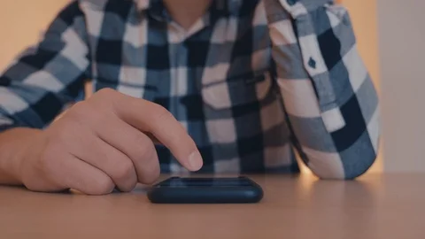 Man hands scrolling pictures, photos in ... | Stock Video | Pond5