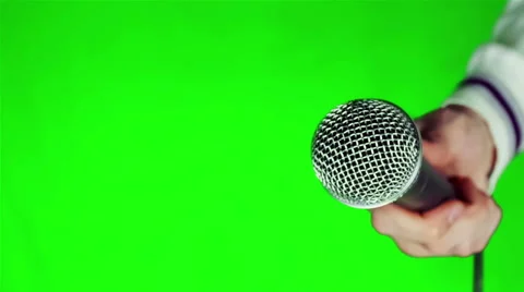 Microphone Green Screen Mic Stock Video Footage | Royalty Free ...