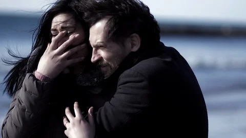 Woman Crying and Hugging Husband Stock Videos – Royalty-Free HD & 4K Videos