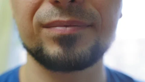 Man inhaling through inhaler mask.Inhale... | Stock Video | Pond5