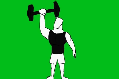 Man Lifting Weights - Animation - Hand-D... | Stock Video | Pond5
