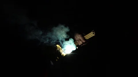 Man Fireworks Stock Footage ~ Royalty Free Stock Videos | Pond5