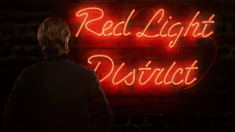 Man Look Red Light District Neon Sign Ni... | Stock Video | Pond5