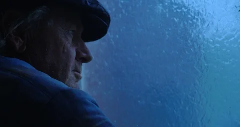 Man Looking Out Window Rain Stock Video Footage | Royalty Free Man ...