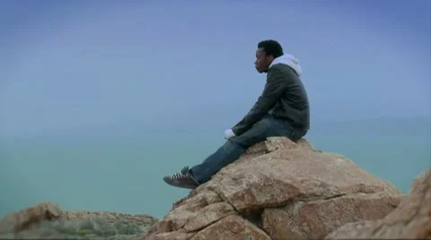 Man Looking Over Horizon Stock Video Footage | Royalty Free Man Looking ...