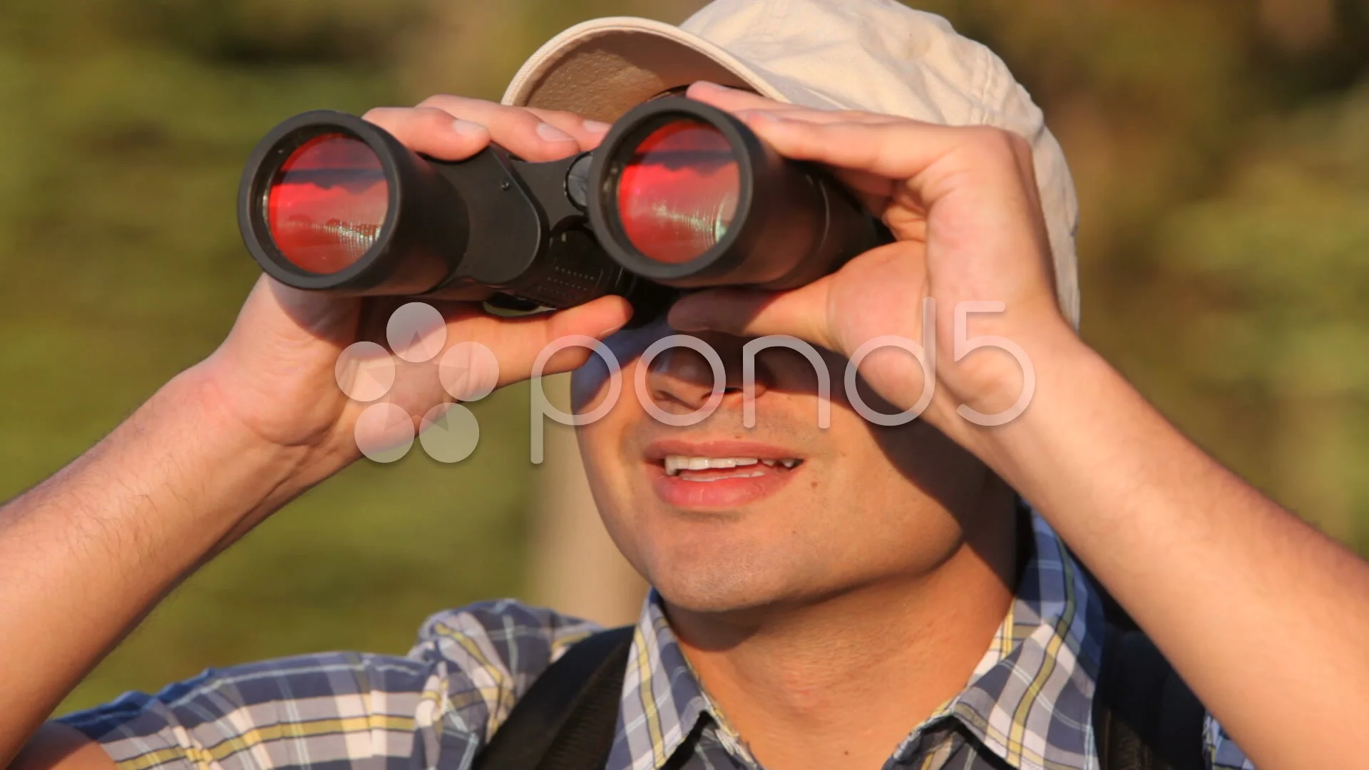 Kid Looking Through Binoculars