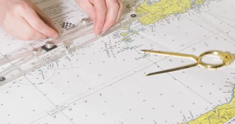 Man is making a course on the map | Stock Video | Pond5