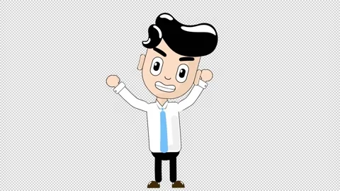 Man Motivated Animation Character Loop A... | Stock Video | Pond5