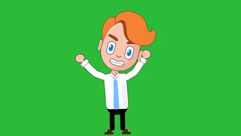 Man Motivated Animation Character Loop A... | Stock Video | Pond5