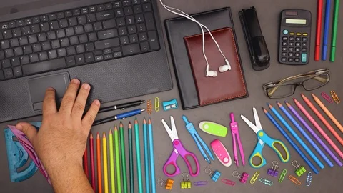 Man moving mouse on touch pad on modern ... | Stock Video | Pond5