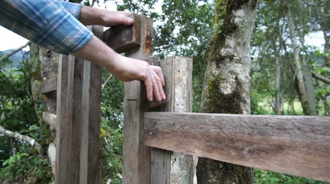 Man Opening Gate Stock Video Footage | Royalty Free Man Opening Gate ...