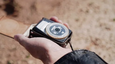 Man opens the case with a barometer insi... | Stock Video | Pond5