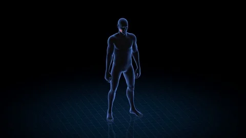 Man with pathology. 3d body of boy. Male... | Stock Video | Pond5