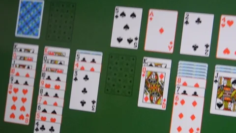 Man playing computer game Solitaire on t... | Stock Video | Pond5