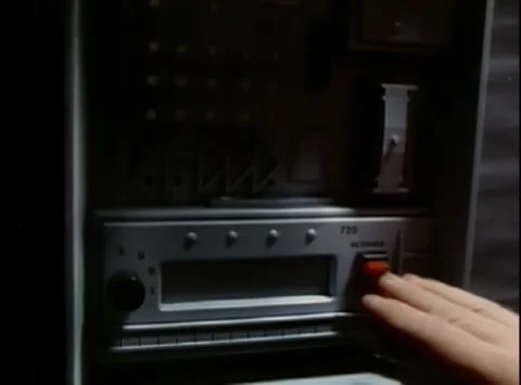 Man pressing start button on wall mounte... | Stock Video | Pond5