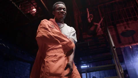 Man prisoner singing rapping in jail on ... | Stock Video | Pond5