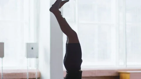 Man with Prosthetic Leg Doing Handstand | Stock Video | Pond5