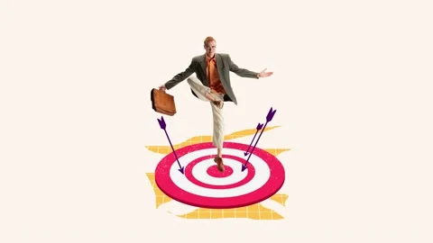 Man reaching professiona goals, targets.... | Stock Video | Pond5