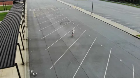 man riding onewheel electric skateboard ... | Stock Video | Pond5