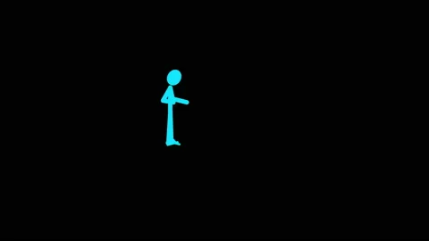 man running animation on black backgroun... | Stock Video | Pond5