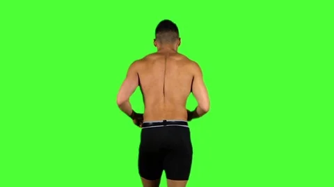 Man running on green screen background, ... | Stock Video | Pond5