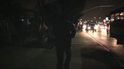 Man Running Night Stock Footage ~ Royalty Free Stock Videos | Pond5