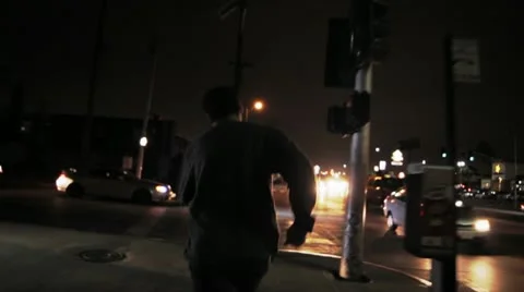 Man Running Night Stock Videos – Royalty-Free HD & 4K Videos | Pond5