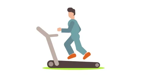 man running on treadmill animation | Stock Video | Pond5
