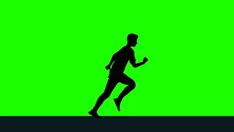 Man running very fast green screen profi... | Stock Video | Pond5