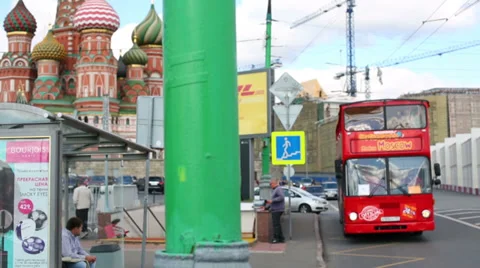 MAN SD200 city sightseeing bus comes to... | Stock Video | Pond5