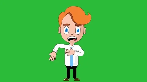 Man Shocked Animation Character Loop Alp... | Stock Video | Pond5