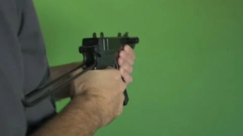 Green Screen Gun Stock Video Footage | Royalty Free Green Screen Gun ...