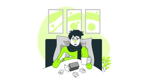 Man sick with cold with nasal congestion... | Stock Video | Pond5