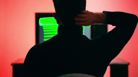 Man sitting in front of vintage TV with ... | Stock Video | Pond5