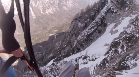 A man is speed flying riding above the s... | Stock Video | Pond5