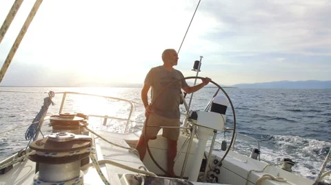 Sailboat Steering Stock Video Footage | Royalty Free Sailboat Steering Videos | Pond5